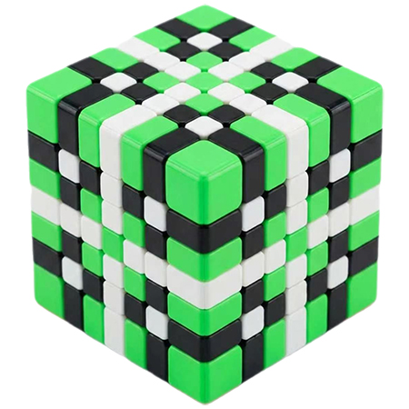 Green Chessboard 7x7 Magic Cube_5x5x5 & Up_Cubezz.com: Professional ...