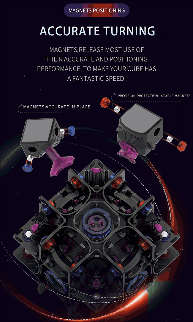 DianSheng MS3R UV Coated 3x3x3 Speed Cube Stickerless with Primary Core ...