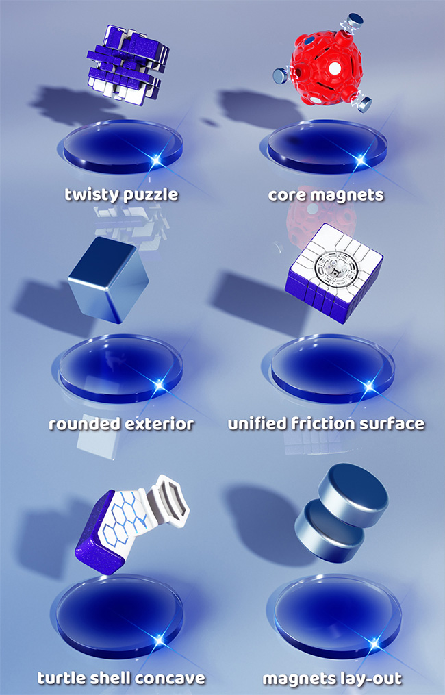 DianSheng Ball-Core Magnetic 5x5 Mirror Cube Silvery Plating Version ...