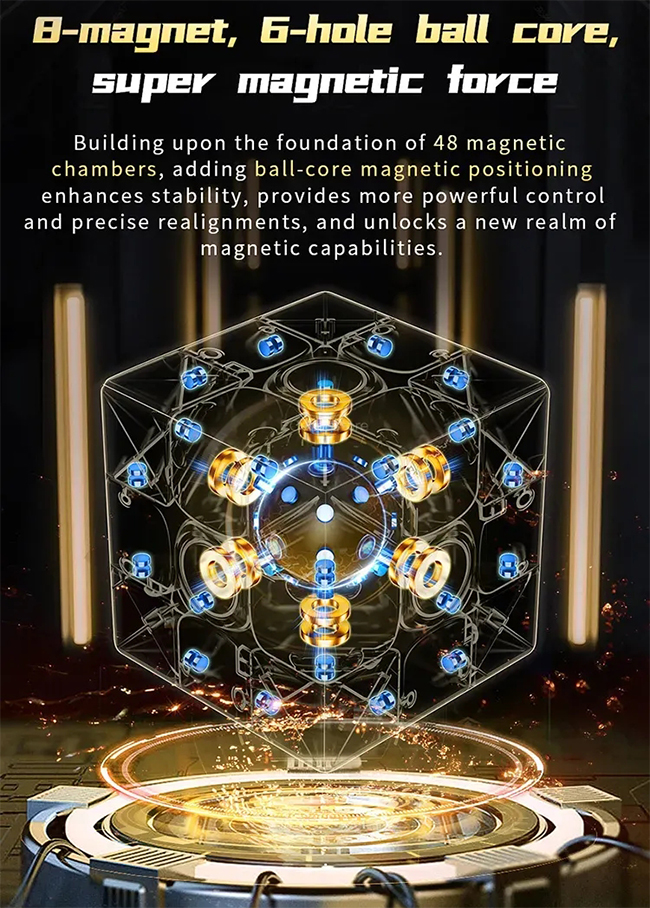 MoYu MoFangJiaoShi RS3M V5 3x3x3 Speed Cube Ball-Core Magic Cloth ...