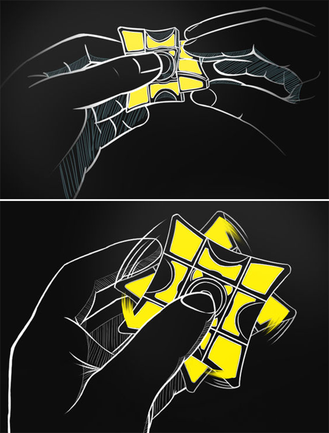 QiYi MoFangGe 1x3x3 Fidget Cube Transparent Blue_1x2 1x3x3 Floppy Cube ...