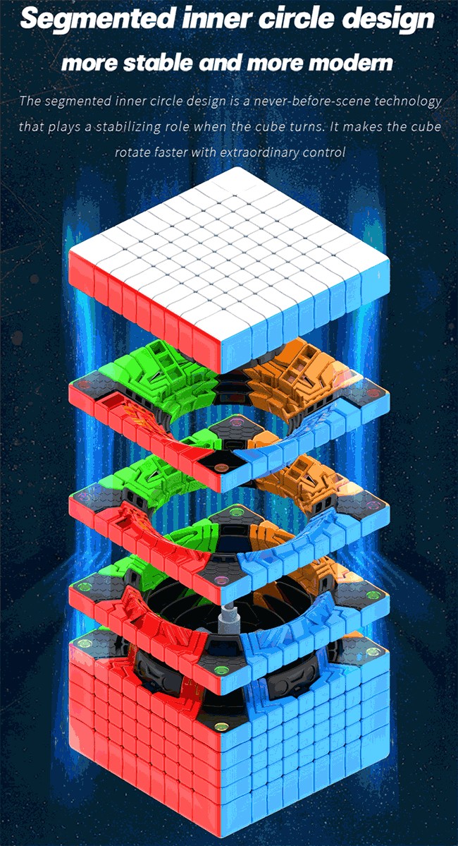 DianSheng Galaxy 9M 9x9 Ball-Core Magnetic Speed Cube Stickerless with ...