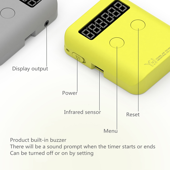 YongJun Pocket Portable infrared Sensor Timer Grey_Cube Components ...