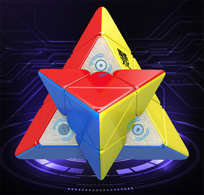 MoYu Weilong M Magnetic Pyraminx Speed Cube Stickerless_Pyraminx and ...